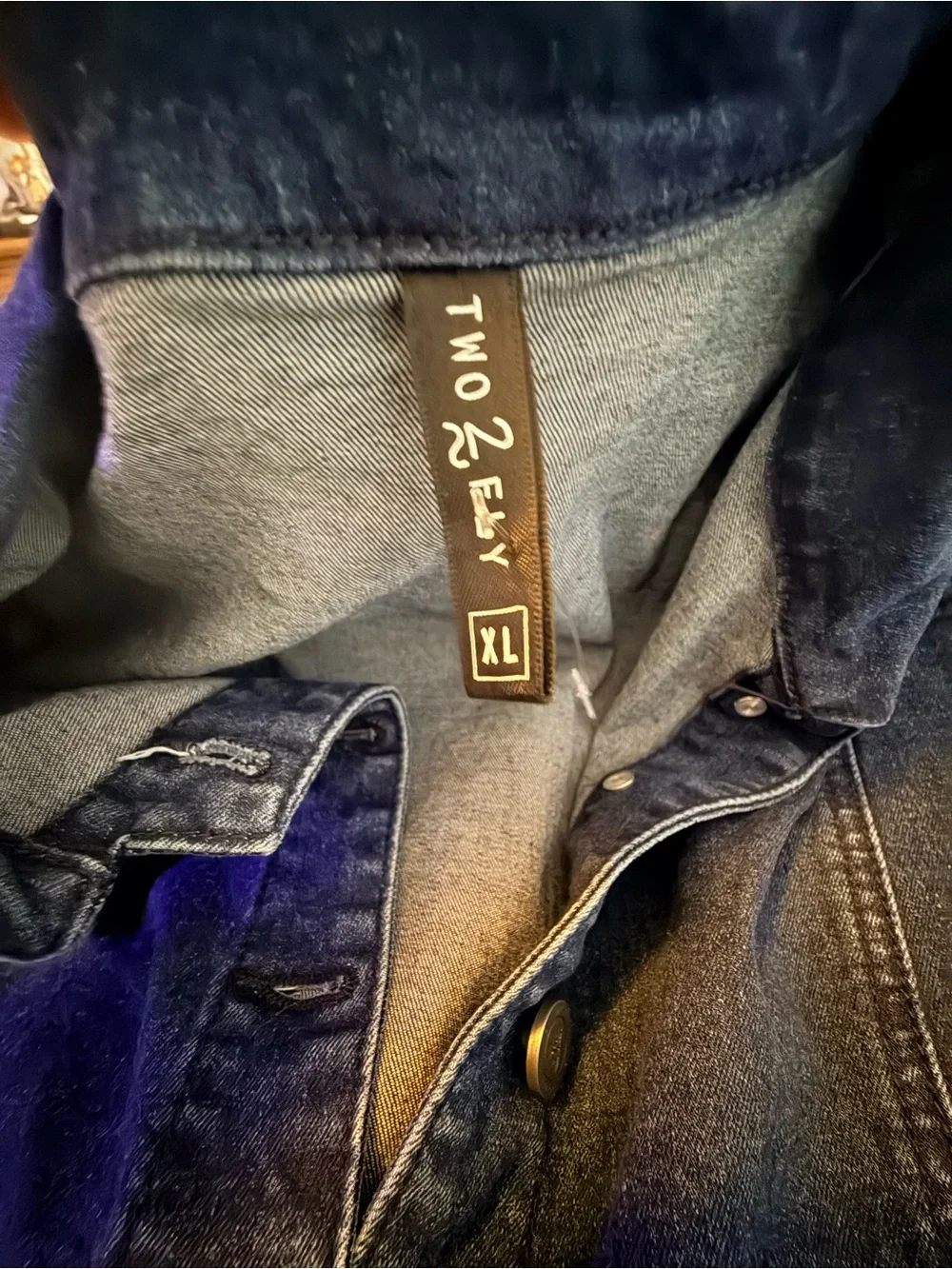 2 Fly Co. | Dresses | Two 2 Fly Xl Dark Indigo Denim Jacket No Tags ...